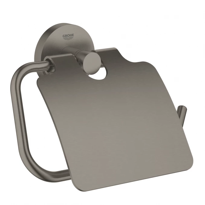 Držač toalet papira GROHE ESSENTIALS sa poklopcem brushed hard graphite