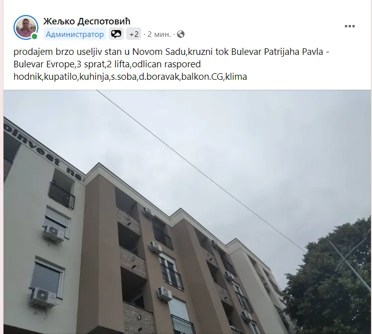 Prodajem nov dvosoban stan39m2 u NS