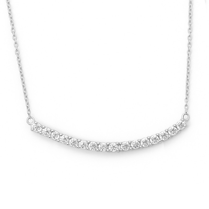 NECKLACE LILY U 14KT GOLD WITH DIAMONDS