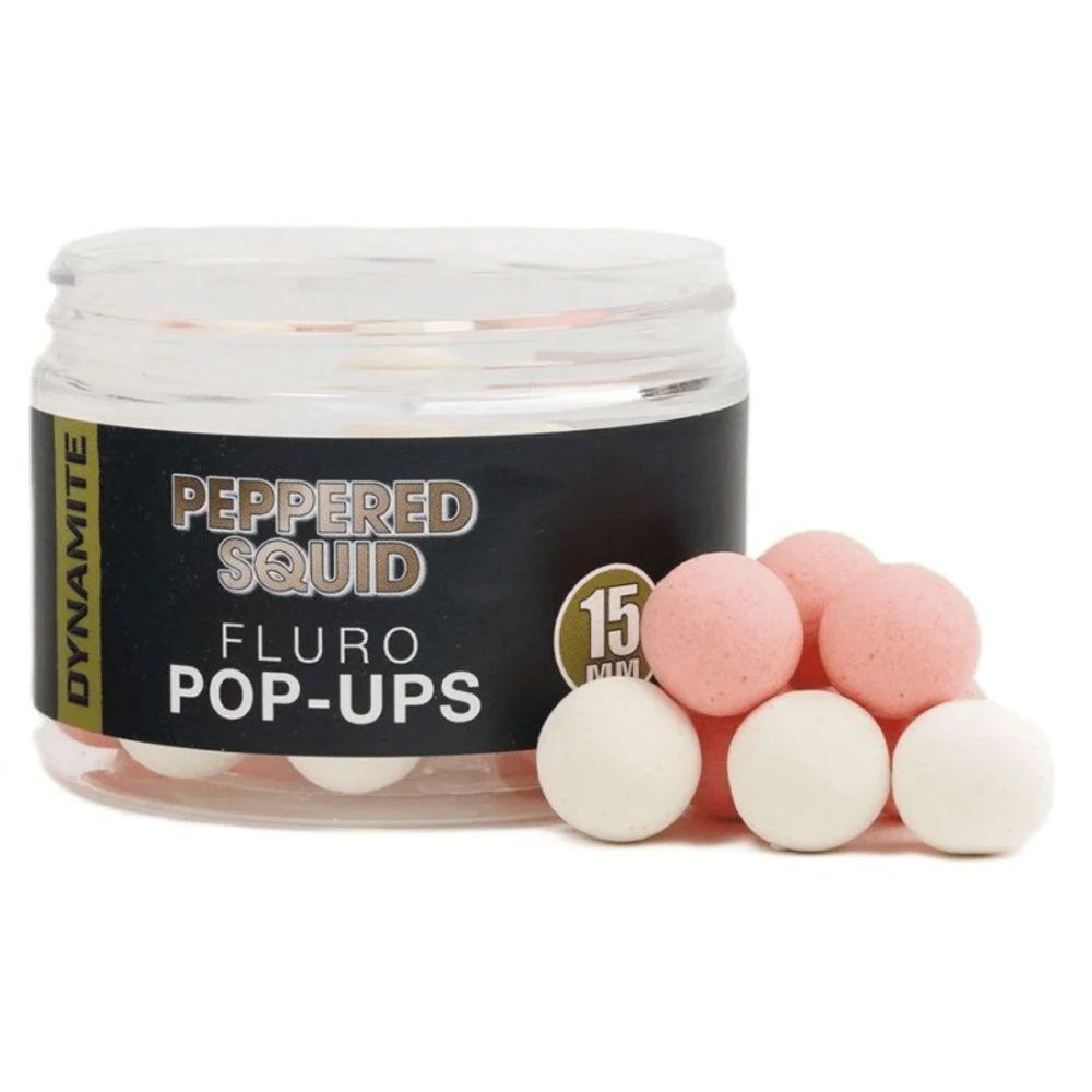 DYNAMITE BAITS Peppered Squid Fluro Popup 15mm (DY1679)