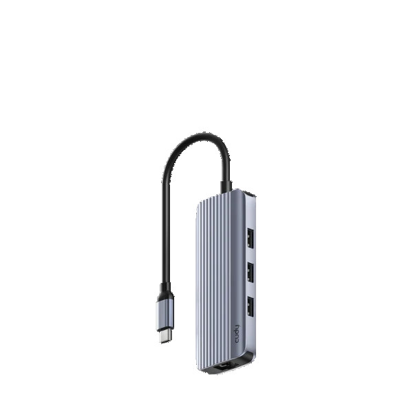 ADAPTER-KONVERTER CUDY UH606 USB TIP C 3XUSB-A 3.0RJ-45HDMIUSB-C