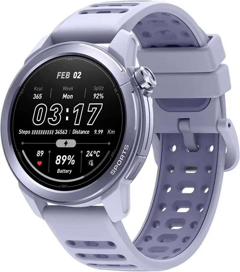 Mibro Pametni sat Gs Active 2, 1.32", GPS, 2 narukvice, Ljubičasti