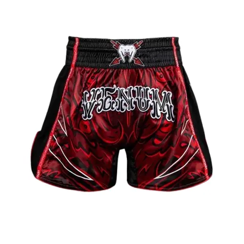 Venum Muški šorts Wolf Atak Muay Thai Šorc, Crno-crveni