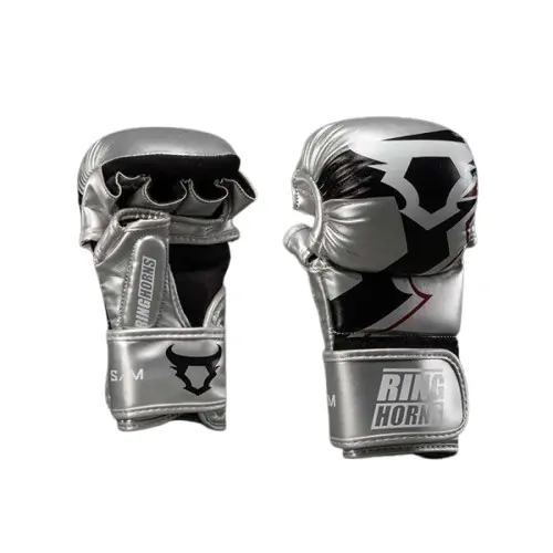Ring Horns by Venum MMA rukavice za sparing Charger, Srebrno-crne