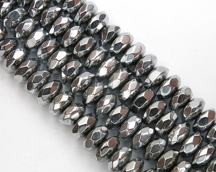 HEM_6M-18 HEMATIT – RONDELE FACETOVANE NICKEL (20KOM)