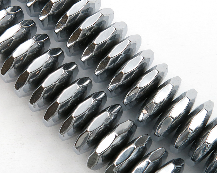 HEM_9M-02 HEMATIT – RONDELE FACETOVANE NICKEL (10KOM)