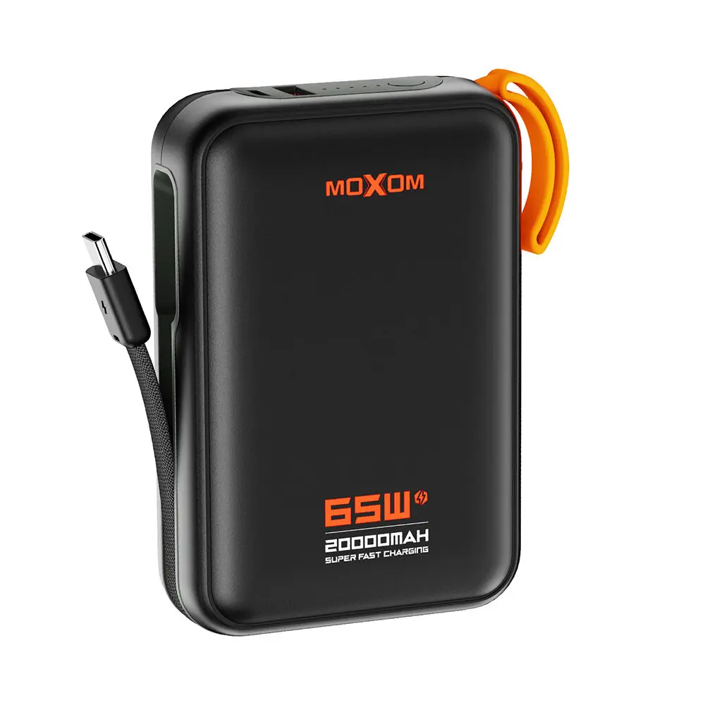 Moxom Power Bank MX‑PB188 PD65W Super Fast Type‑C 20000mAh, Crni