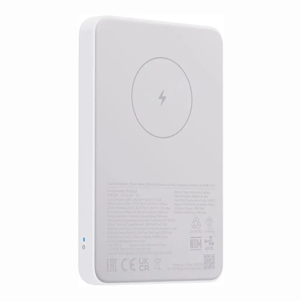 Xiaomi Eksterna baterija Magnetic 5000 mAh, Siva