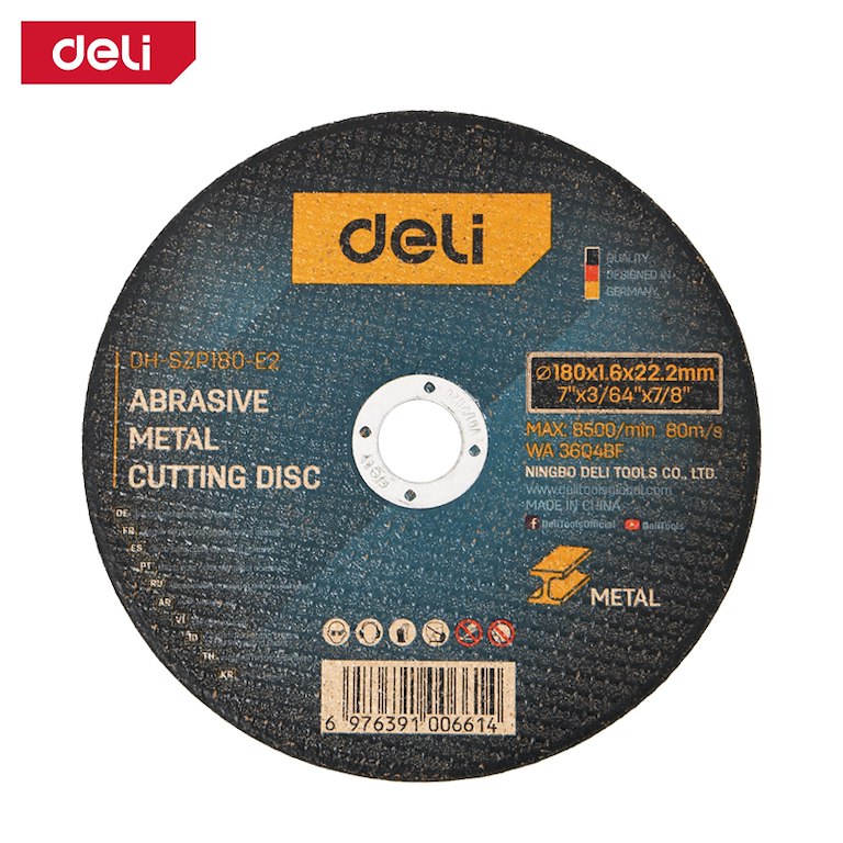 DELI REZNA PLOČA ZA METAL STANDARD 180X1,6MM EDH-SZP180-E2ID: EK000871450