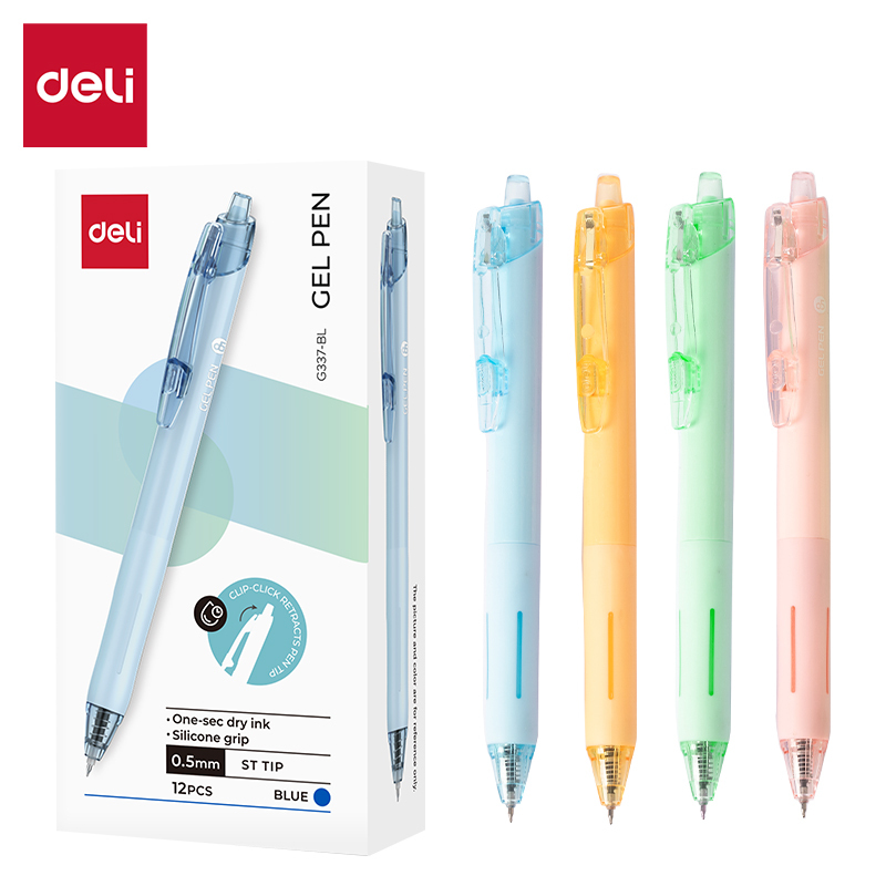 DELI ROLER GEL PASTEL PLAVI 0,5 mastilo suši za 1sek + klipsa uvlači vrh EG337ID: EK000870549