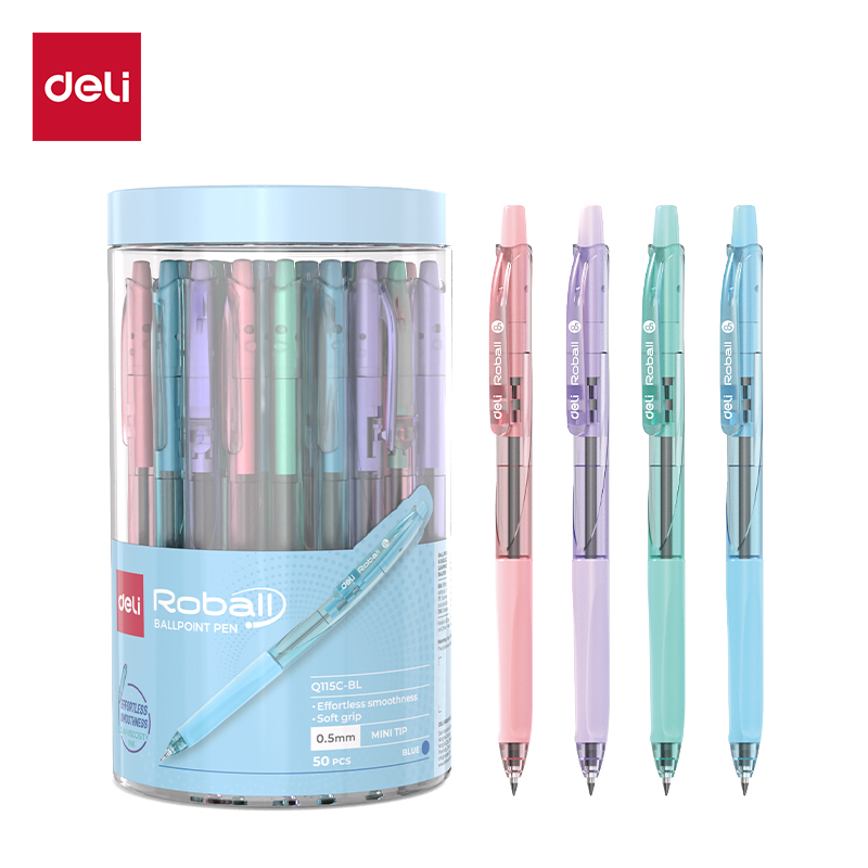 DELI HEMIJSKA OLOVKA ROBALL MIX PASTELNIH BOJA 0.5 mm PLAVI ISPIS EQ115C-BLID: EK000871462