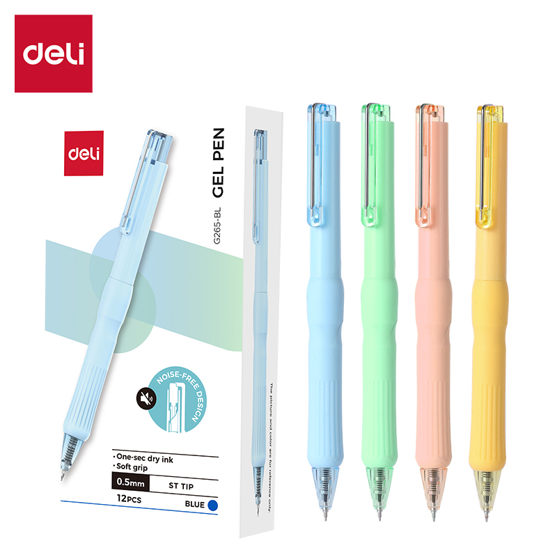 DELI ROLER GEL PASTEL PLAVI 0,5 mastilo suši za 1sek + tihi klik mehanizam EG265ID: EK000871158
