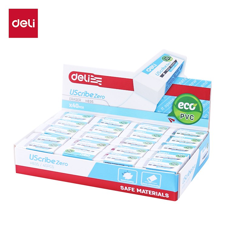 DELI GUMICA USCRIBE ZERO - EKO PVC 30x14x10mm BELA EH835ID: EK000871075