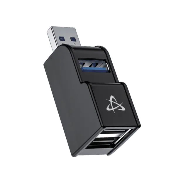 S-BOX USB hub H 606, 3-portni, USB 3.0, Crni