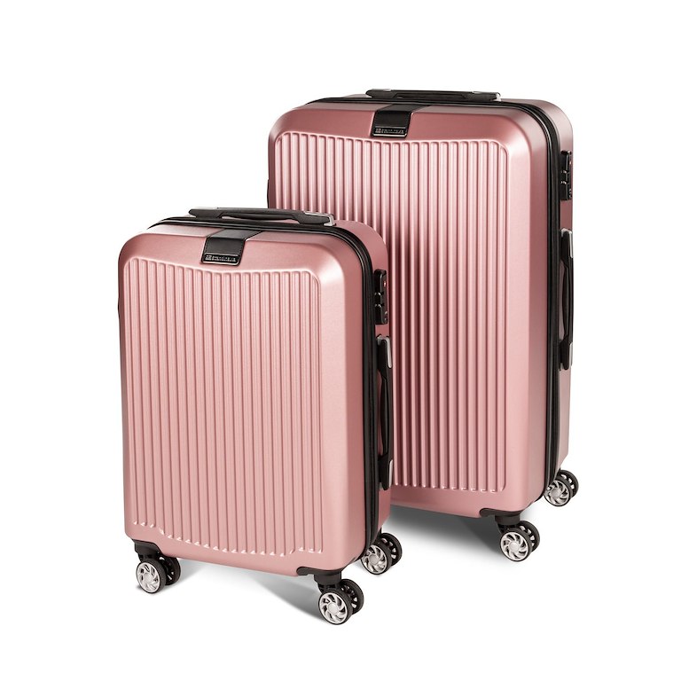 Set putnih kofera Scandinavia Carbon Series - rosegold, 60 l + 40l