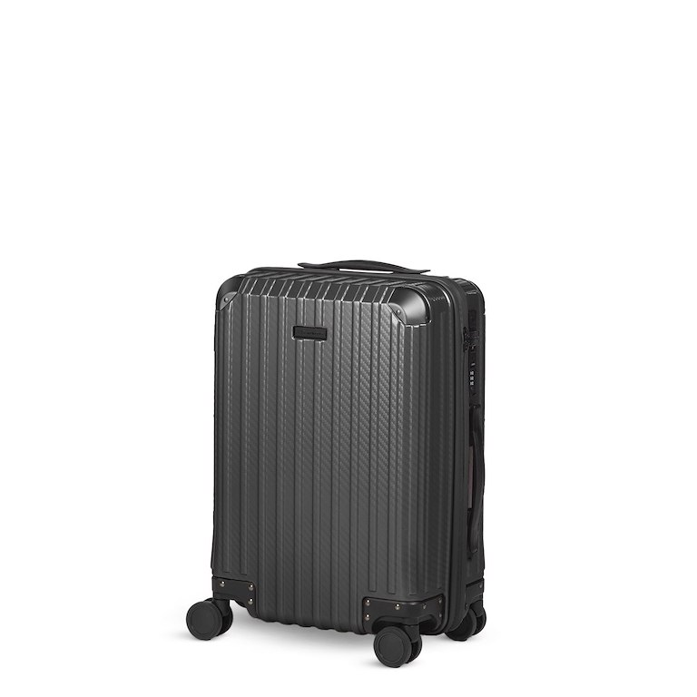 Kabinski putni kofer Scandinavia sa USB priključkom Voyage Carbon Series, 40 L, crni
