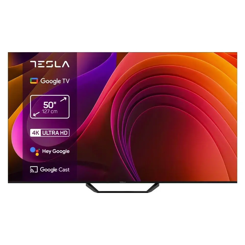 Tesla Televizor 50E655BUS, 50", 3840x2160 (4K UltraHD), Smart, GoogleTV, Crni