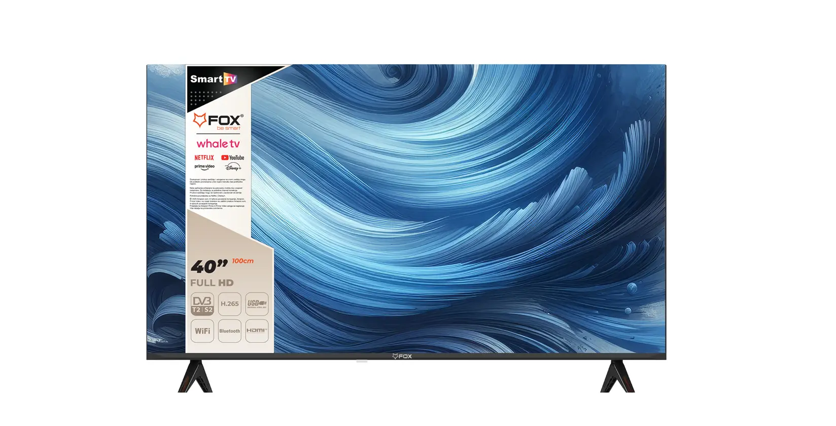 FOX Televizor 40WHA470E, 40", Full HD, LED, Smart TV, Crni