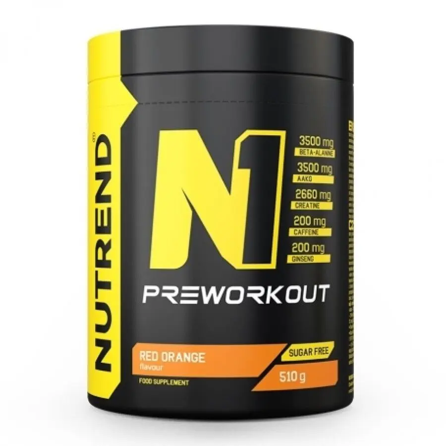 Nutrend Pre-Workout N1, Crvena narandža, 510g