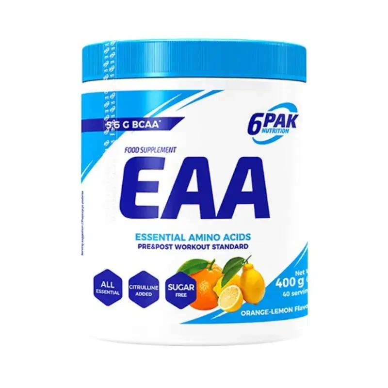 6PAK Nutrition Aminokiselina EAA, Narandža-limun, 400 g