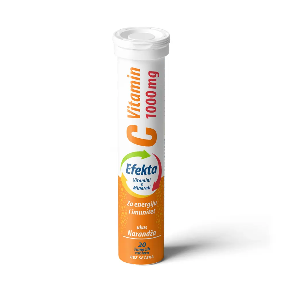 Efekta Vitamin C 1000mg, Narandža, 20 šumećih tableta