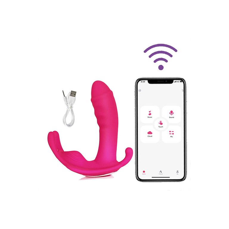 Nosivi leptir vibrator sa daljinskim (nevidljivi) crvena
