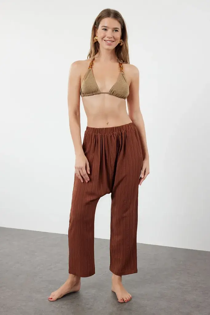 Trendyol Milla Ženske pantalone Tbess24Pl00011, Braon