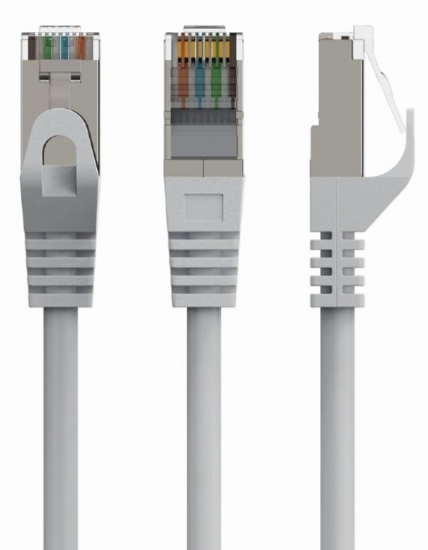 PP6A-LSZHCU-0.25M Gembird Mrezni kabl, SFTP CAT.6A BAKARNI LSZH Patch cord 0.25m Grey