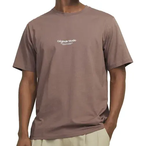 Jack & Jones Muška majica Jorvesterbro Tee Ss Crew Neck Noos, Smeđa