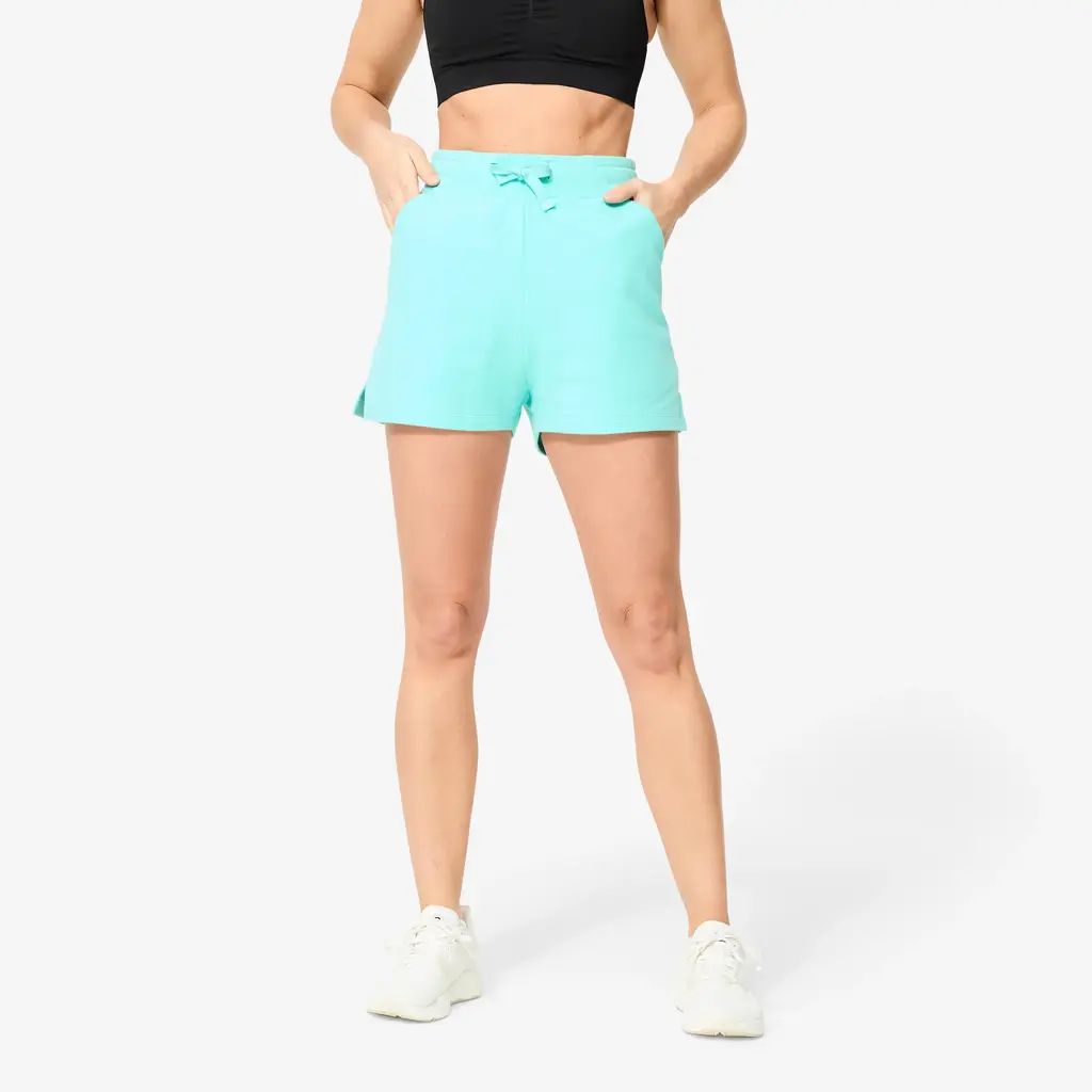 Zeleni ženski šorts s džepom za fitnes
