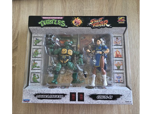 TMNT Michelangelo vs Street Fighter Chun-Li box set