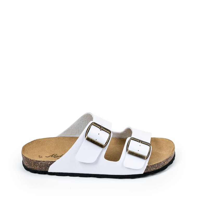 Once Ženske papuče ART.2F Pelle-Bianco, Bele