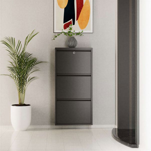 HANAH HOME Cipelarnik Locking Metal, antracit