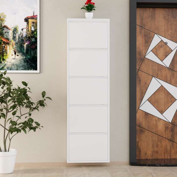 HANAH HOME Cipelarnik Metal, bela