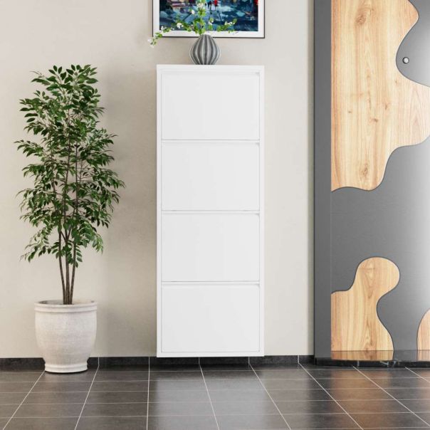 HANAH HOME Cipelarnik Metal, bela
