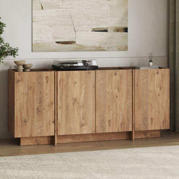 NORDURE Komoda Dorma, braon/antracit