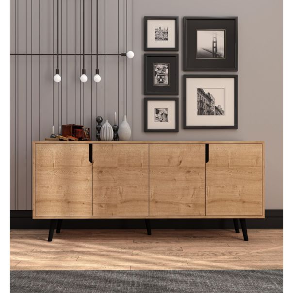 HANAH HOME Komoda Latina Modern 180, svetlo braon