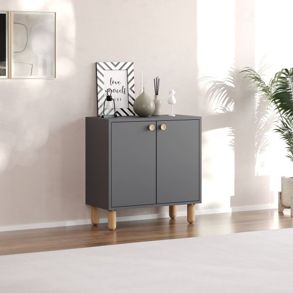 HANAH HOME Komoda Lina, antracit