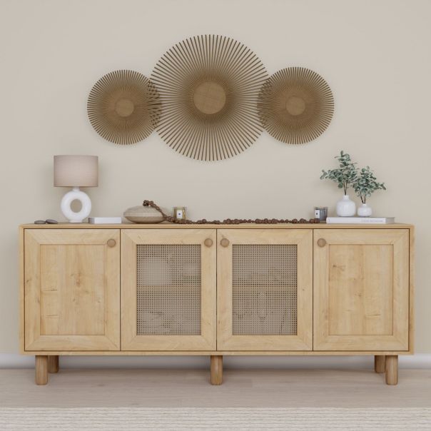 HANAH HOME Komoda Bohemian 1600-151, svetlo braon