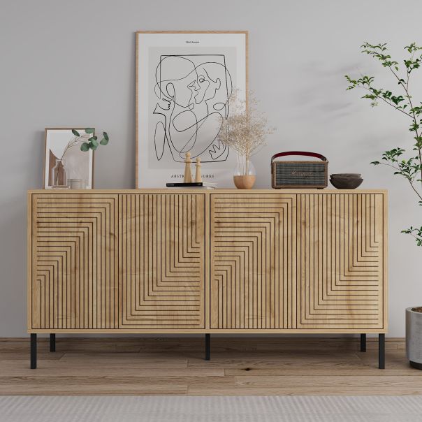 HANAH HOME Komoda Evolet, svetlo braon