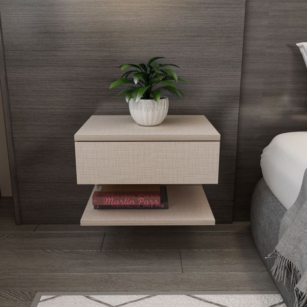 HANAH HOME Zidna noćna polica Vivid, bež