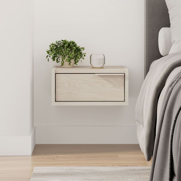 HANAH HOME Zidna noćna polica Eco, krem