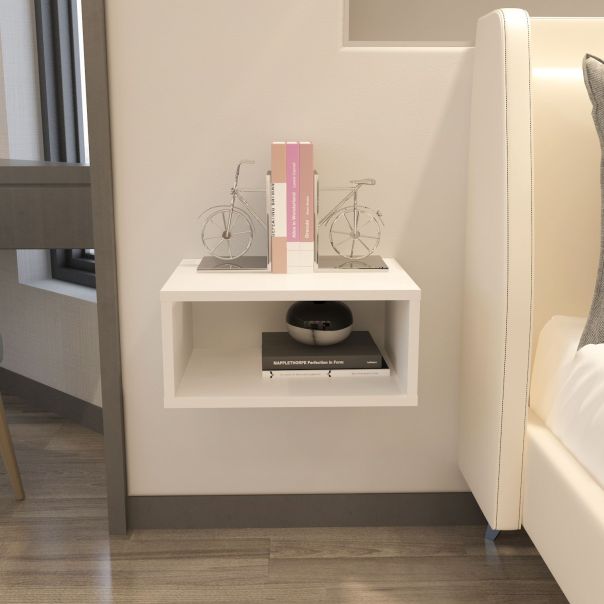 HANAH HOME Zidna noćna polica Dora, bela