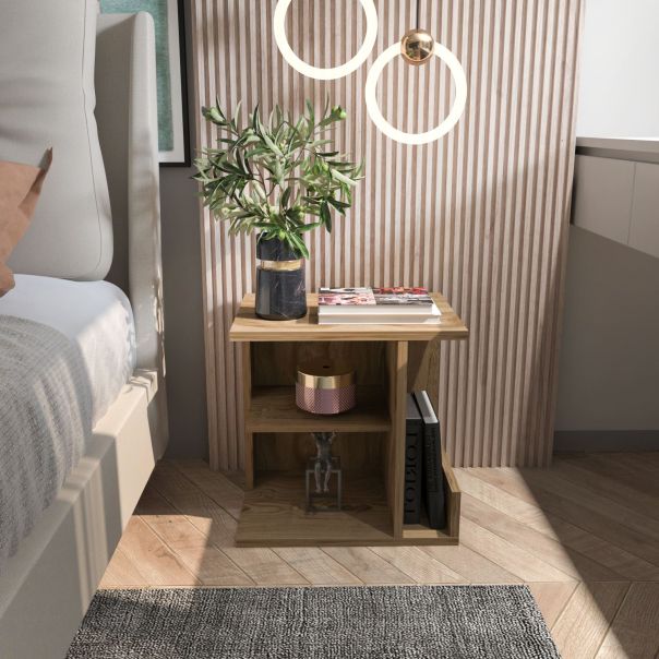 HANAH HOME Noćna polica Karamira, braon