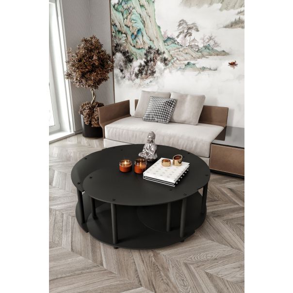 HANAH HOME Set klub stolova Yi Yang4L 70, crna