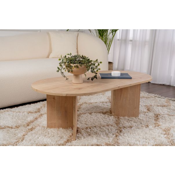 NORDURE Klub sto Sable, svetlo braon