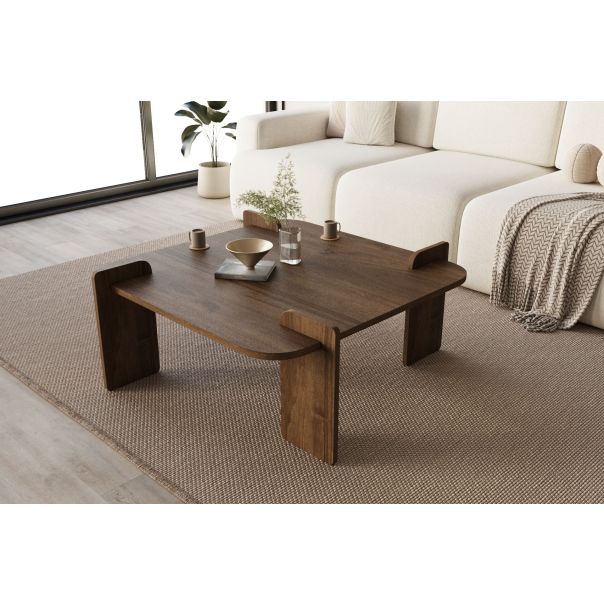 HANAH HOME Klub sto Wood, braon