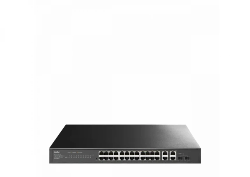Svič 10/100/1000 26-port Cudy GS1028ES2 Light Managed PoE+ sa 2x combo porta