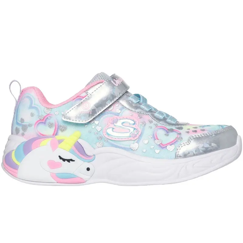 Skechers Patike za devojčice Unicorn dreams, Srebrne