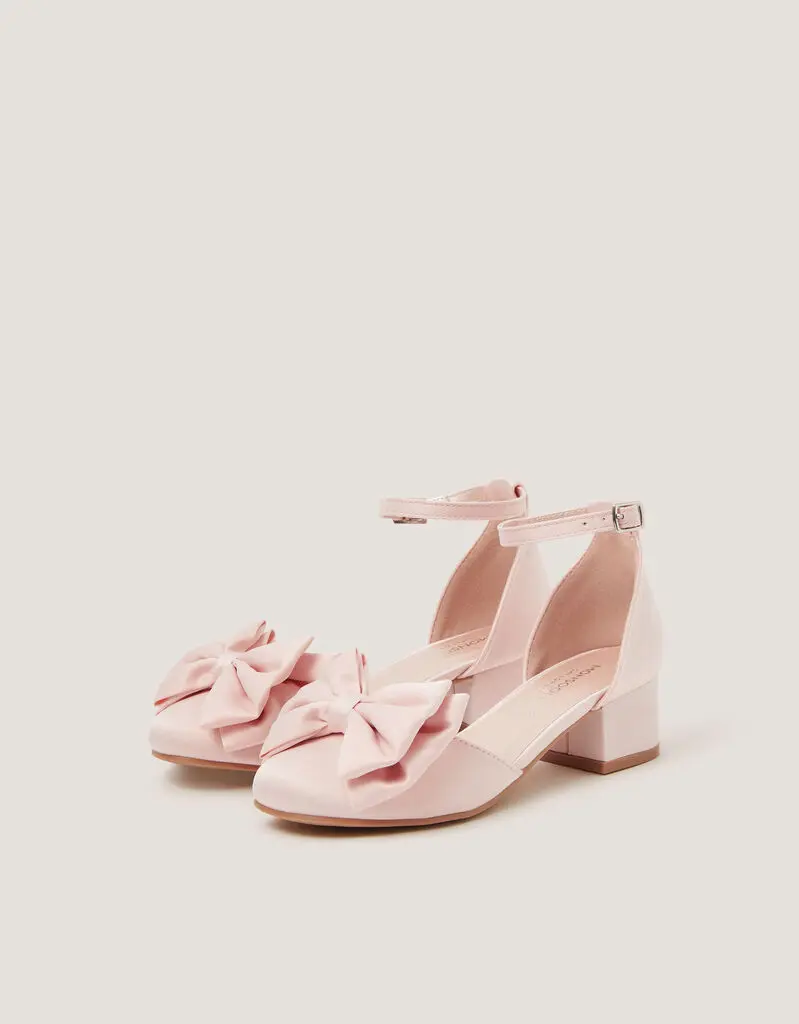 Monsoon Children Cipele za devojčice Super Bow Satin, Roze